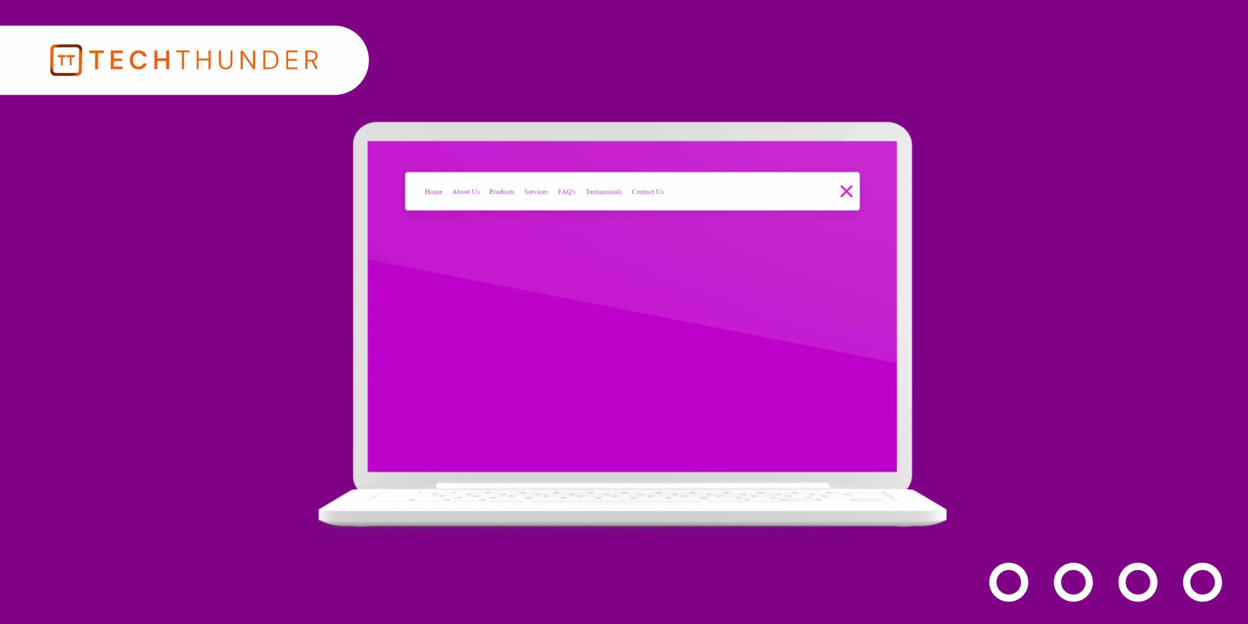 Animated header menu bar - The Tech Thunder